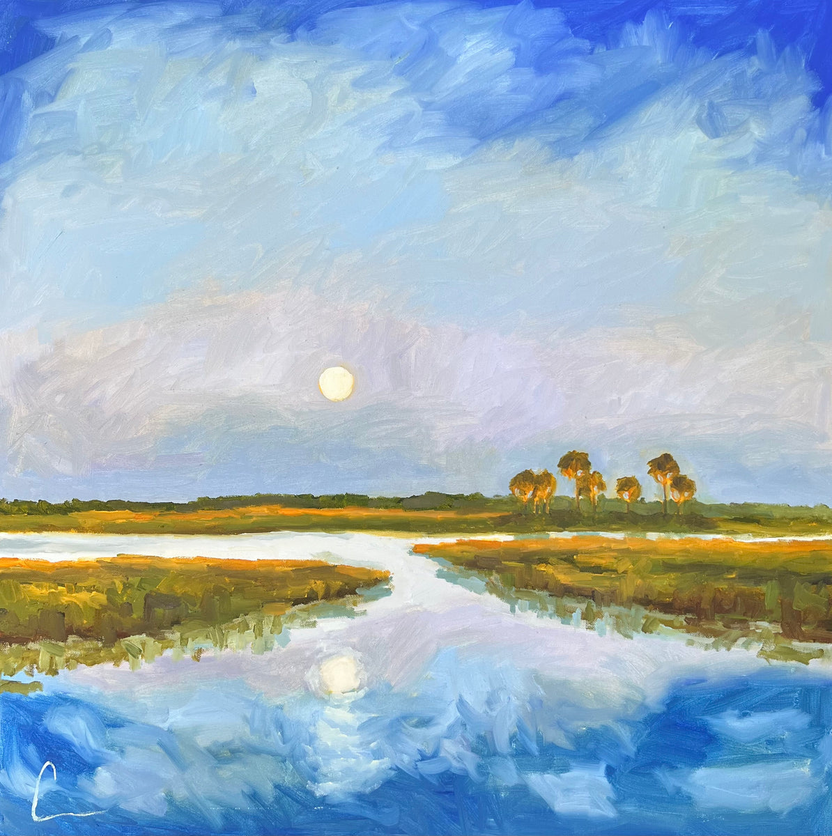 Moonlit Palms- 30x30 – Jordan Connelly Studio