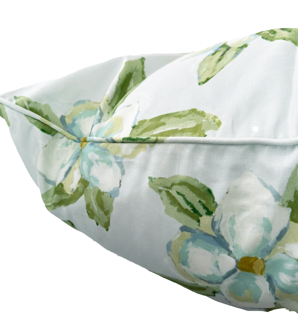 26x26 Magnolias Pillow w/ Insert- Self Piping – Jordan Connelly Studio