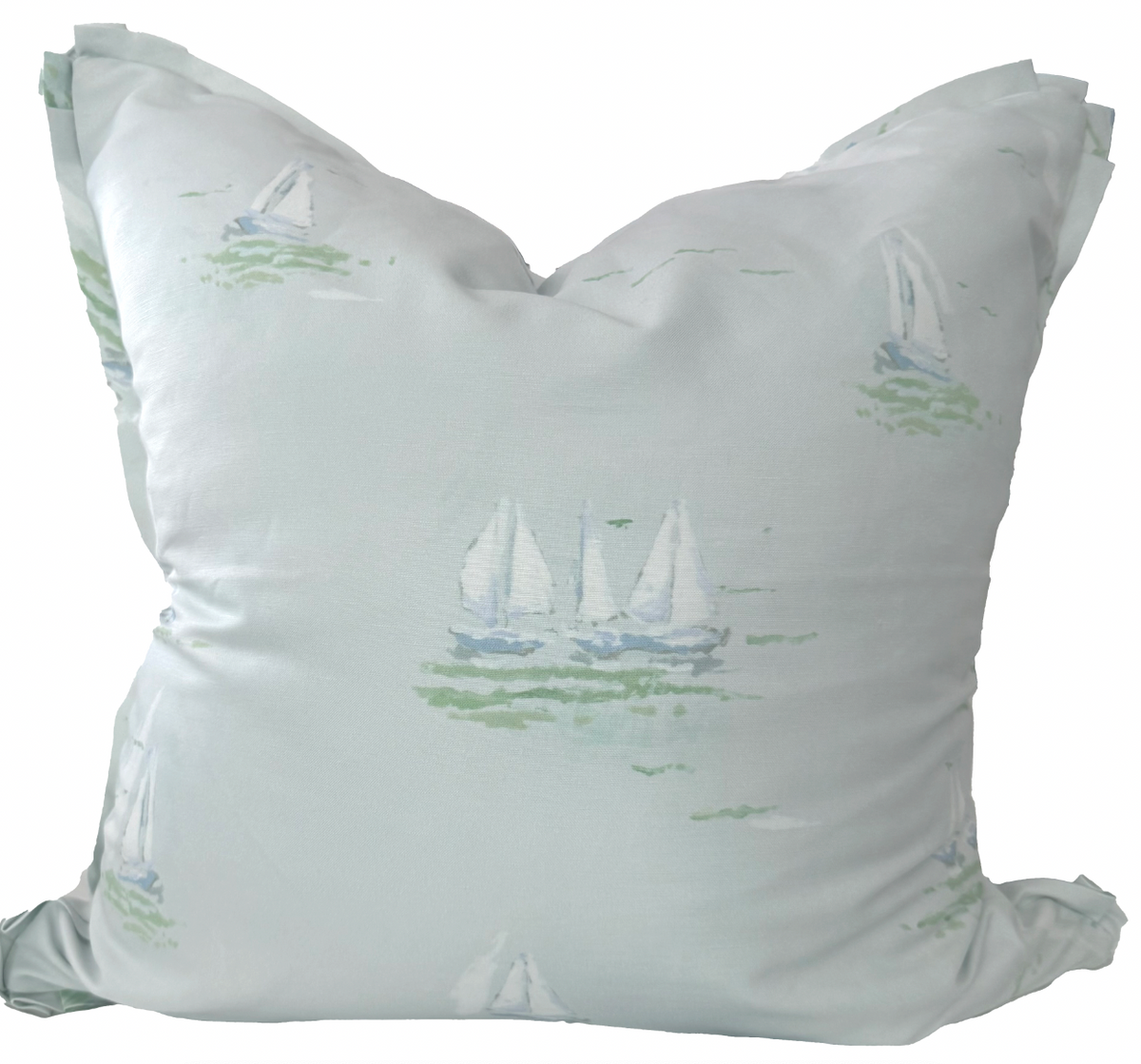 24x24 Sailboats for Pearce Pillow Cover- Self Flange – Jordan Connelly ...