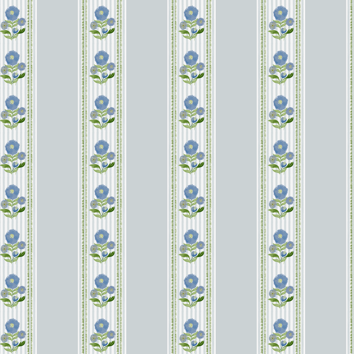 Mackenzie in Blue Wallpaper SWATCH – Jordan Connelly Studio